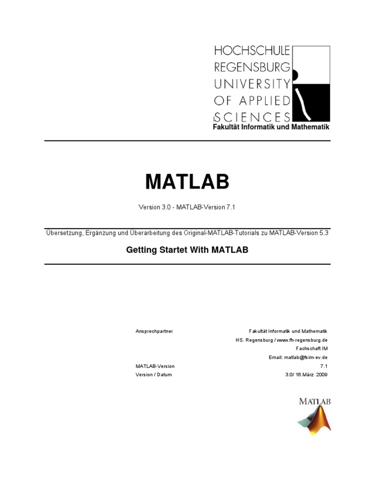 MatLab Tutorial | PDF