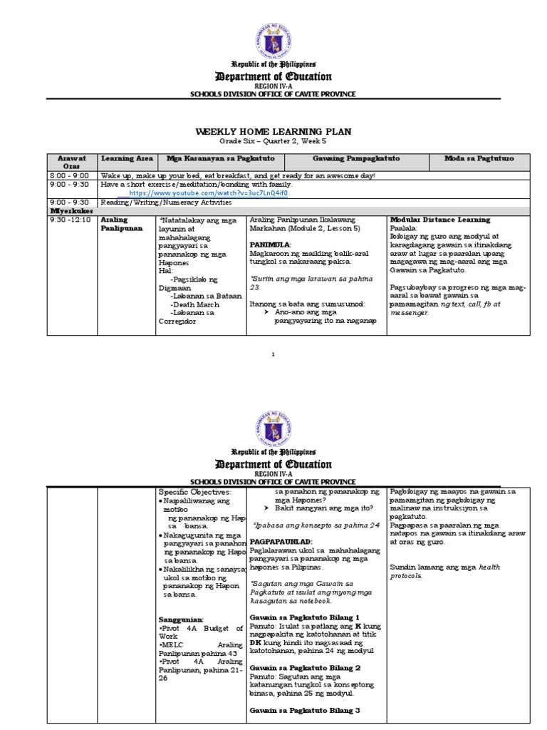 AP6 Q2 WEEK5 WHLP Edited (Final) | PDF