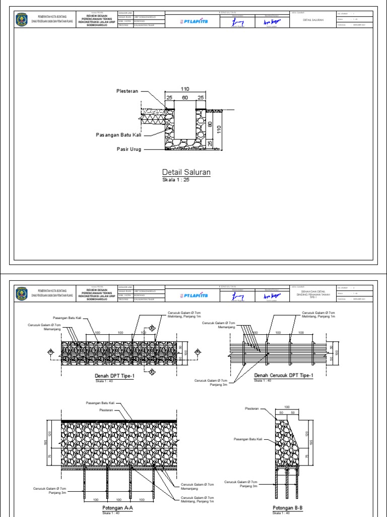 Detail Saluran Dan DPT | PDF