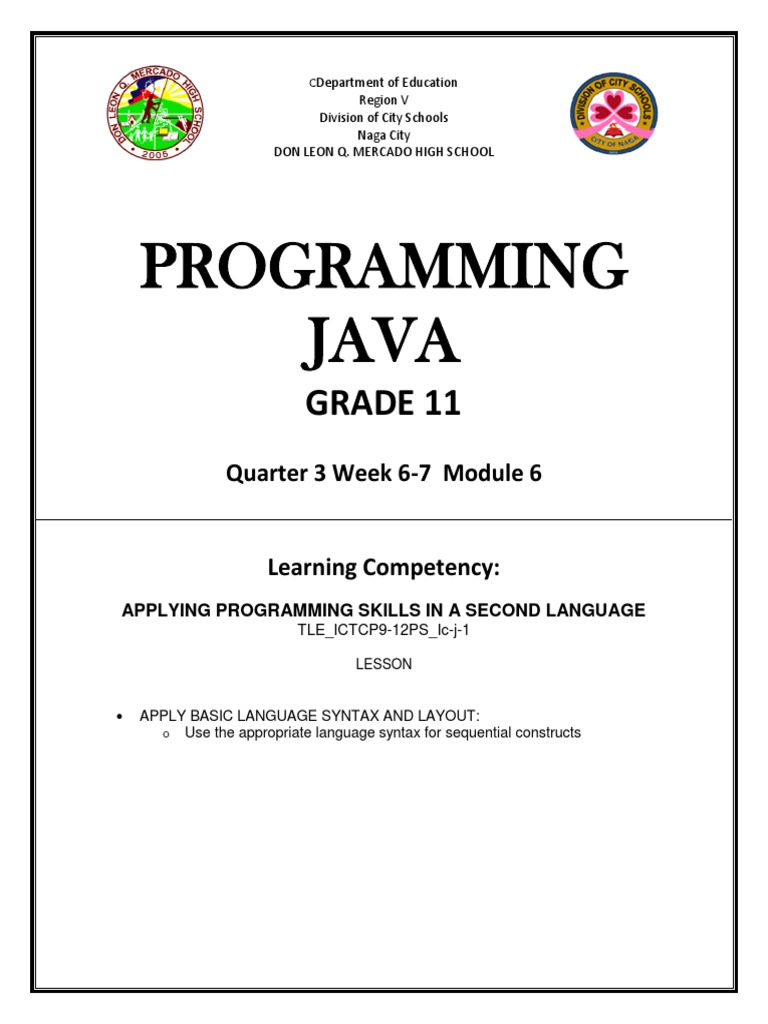 SHS Ict 11 M6-7 | PDF | Computer Program | Programming SHS Ict 11 M6-7 | PDF | Computer Program | Programming