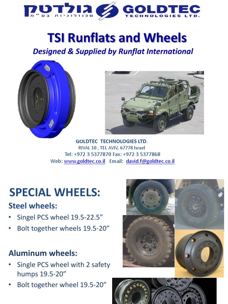 RUNFLATS and Wheels Presentation | PDF | Tire | Wheel