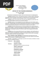 Executive Order No. 014 S. 2022 - REORGANIZING THE BARANGAY COUNCIL FOR ...