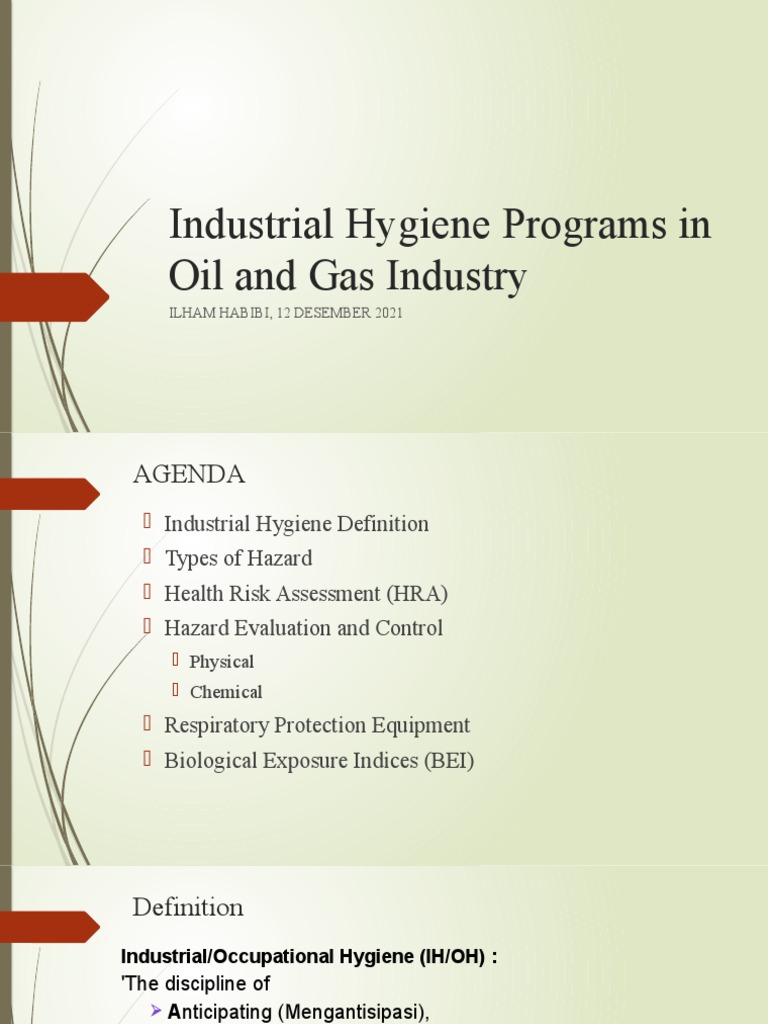 Industrial Hygiene Programs in Oil and Gas Industry | PDF