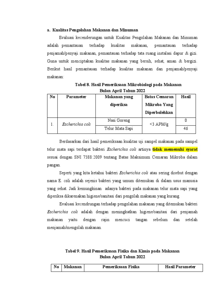 Contoh Evaluasi Kecenderungan UKL-UPL | PDF