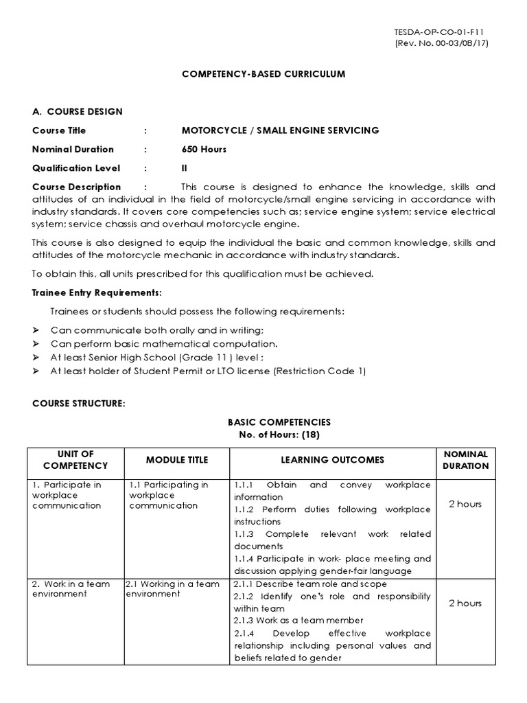 Revised-Cbc-Mses NC Ii | PDF | Occupational Safety And Health ...