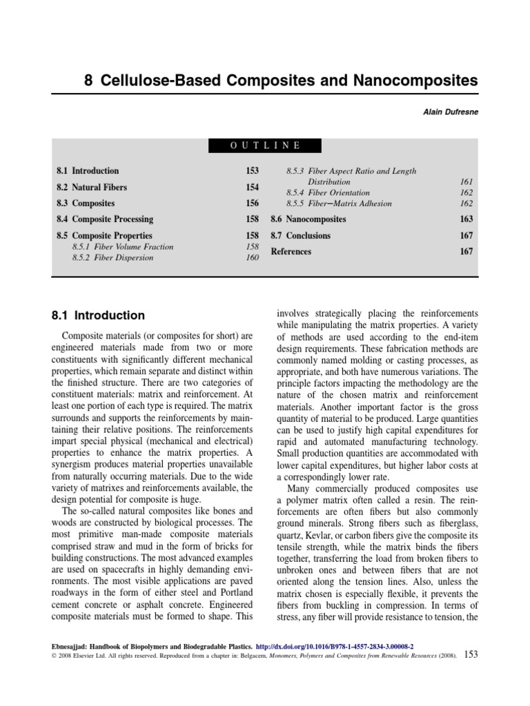 Cellulose-Based Composites and Nanocomposites | PDF | Composite ...