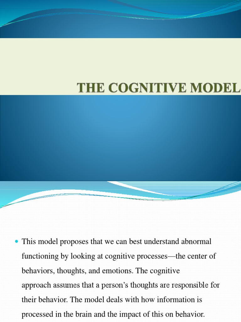 PDF-5 The Cognitive Model | PDF | Cognitive Therapy | Thought