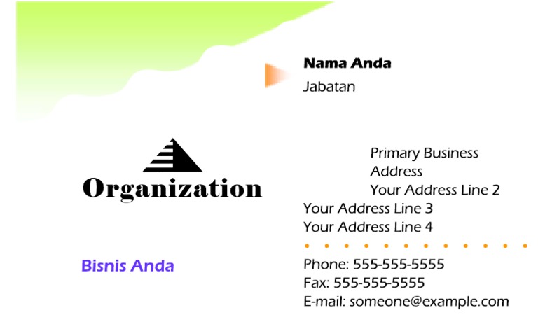 Template Kartu Nama - Free Download - Desain Vector - 53 | PDF