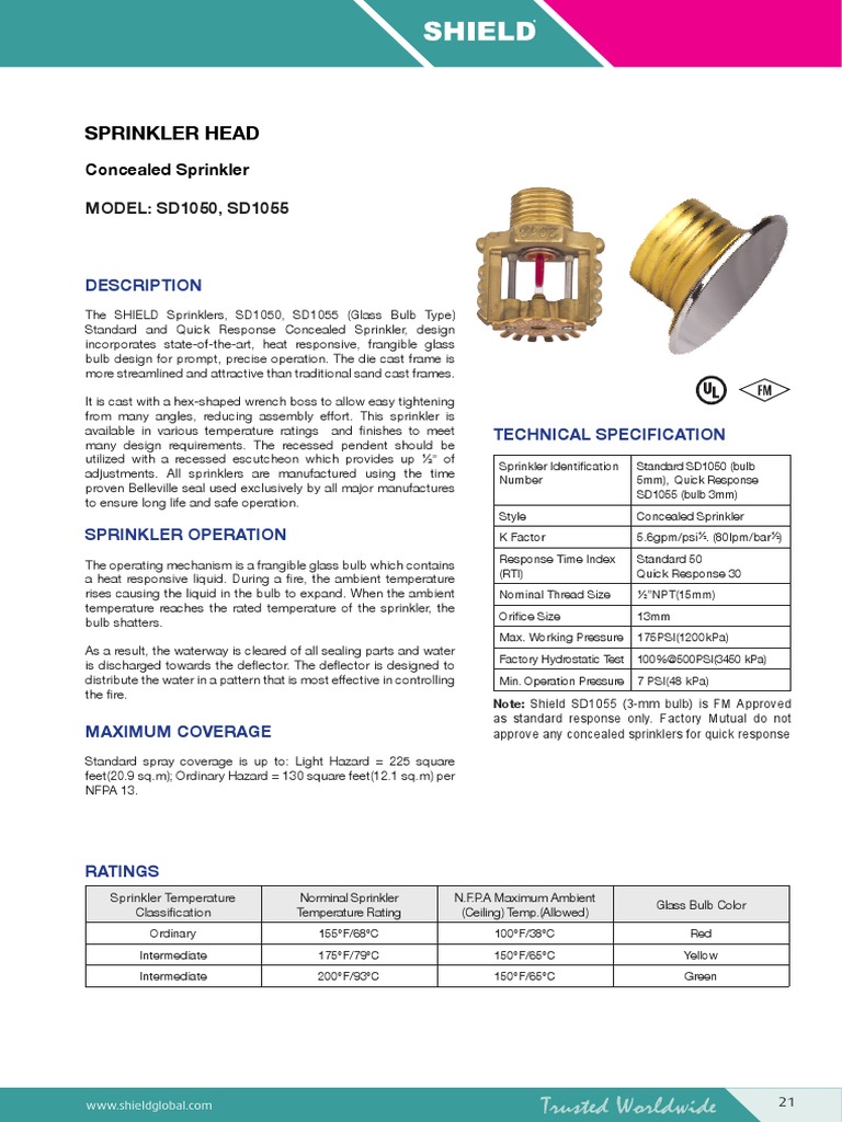 Concealed_Sprinkler | PDF | Fire Sprinkler System | Building Engineering