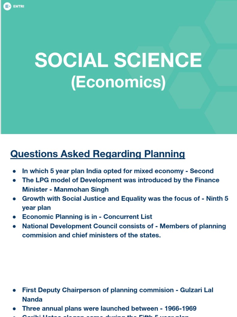 A Comprehensive Overview of India's Economic Planning Process from the First Five-Year Plan to ...