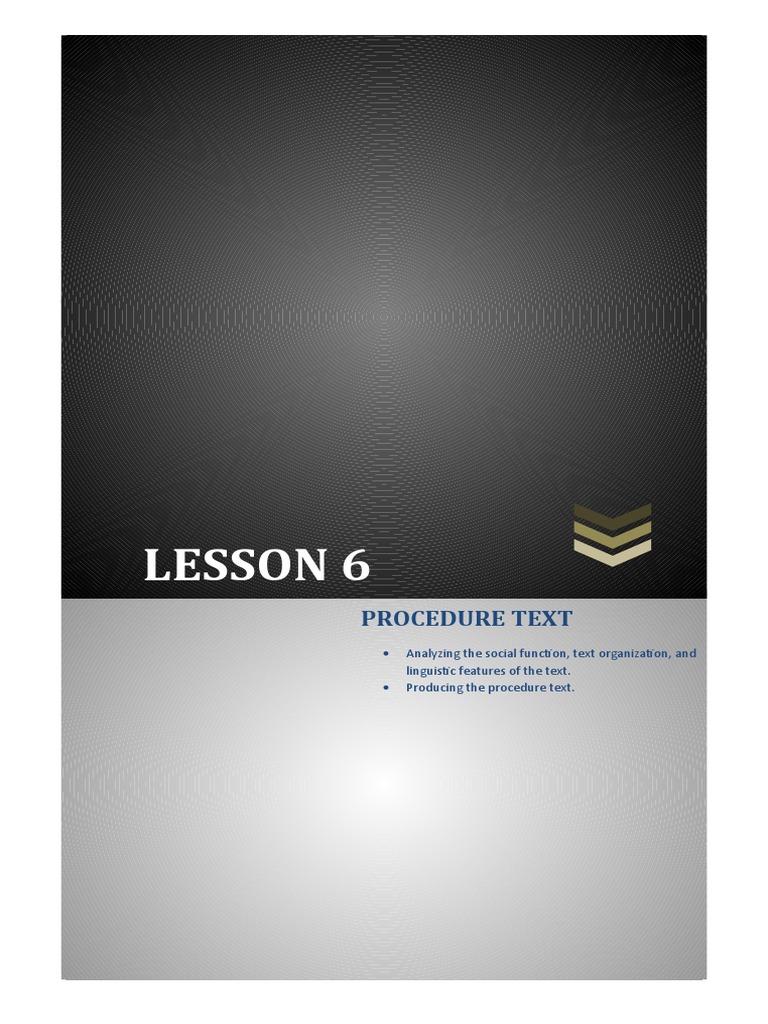 Lesson 6-Procedure Text | PDF | World Wide Web | Internet & Web