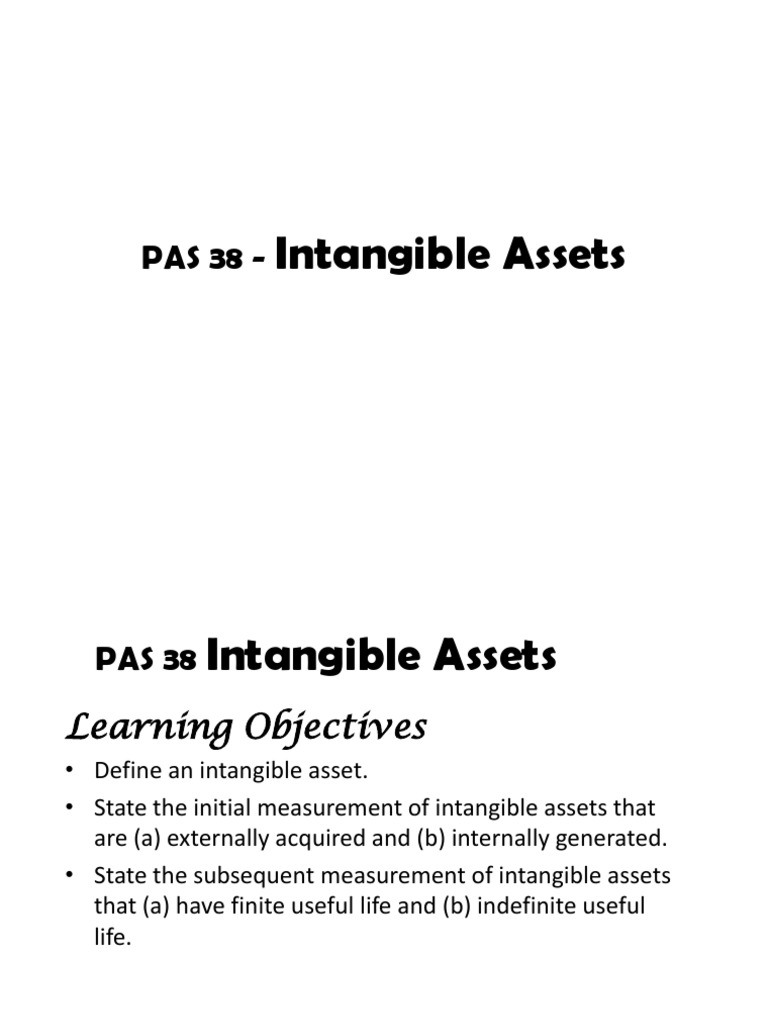 Pas 38 - Intangible Assets | PDF | Intangible Asset | Expense