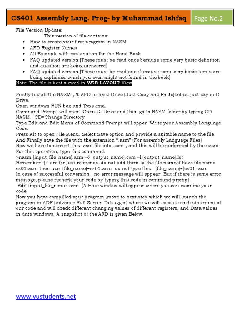 Cs401 Important Pdf Array Data Structure Pointer Computer Programming