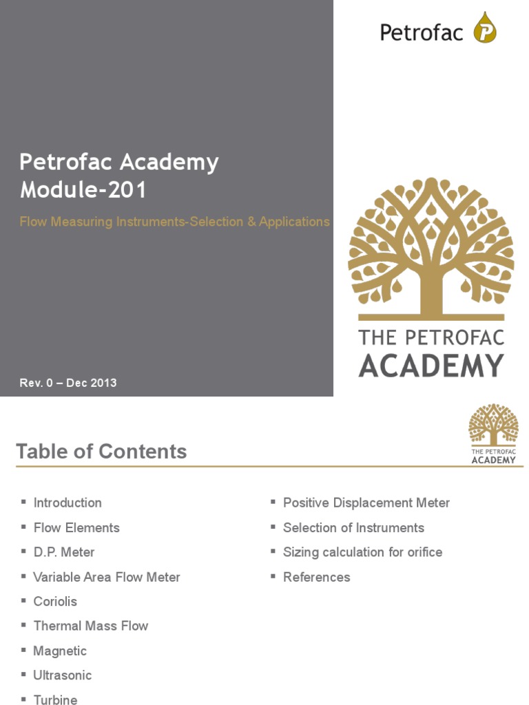 Flow Measurement Selection and Application | PDF | Flow Measurement ...