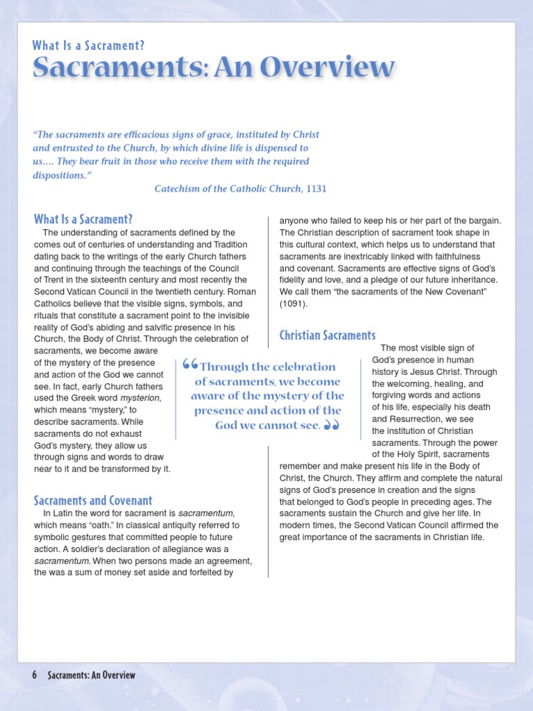 7 Sacraments | PDF | Sacraments | Baptism