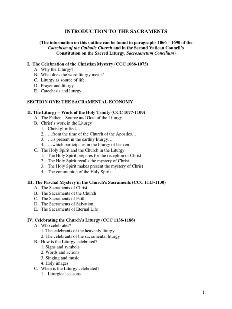 Catholic Sacraments Guide | PDF