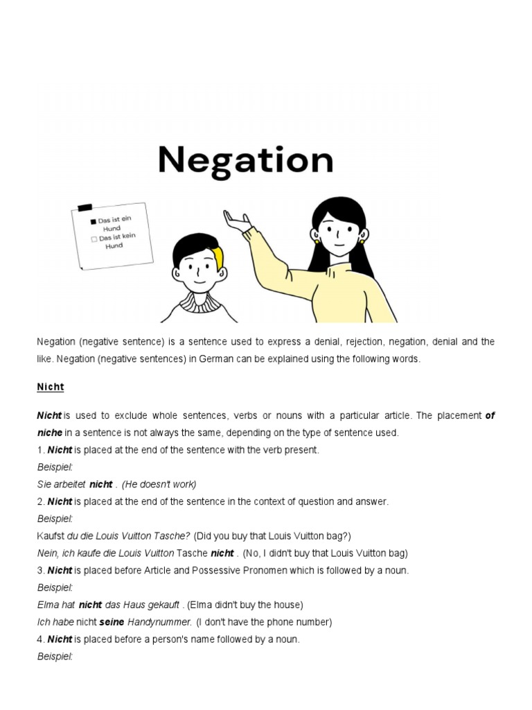 Negation Pdf Noun Adverb