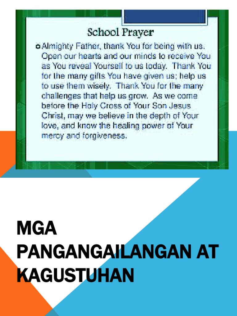 Mga Pangangailangan at Kagustuhan | PDF