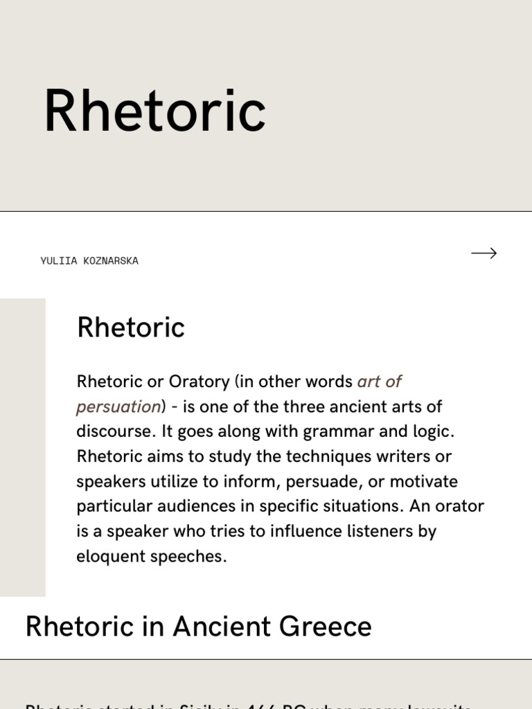 Rhetoric | PDF | Rhetoric | Public Speaking