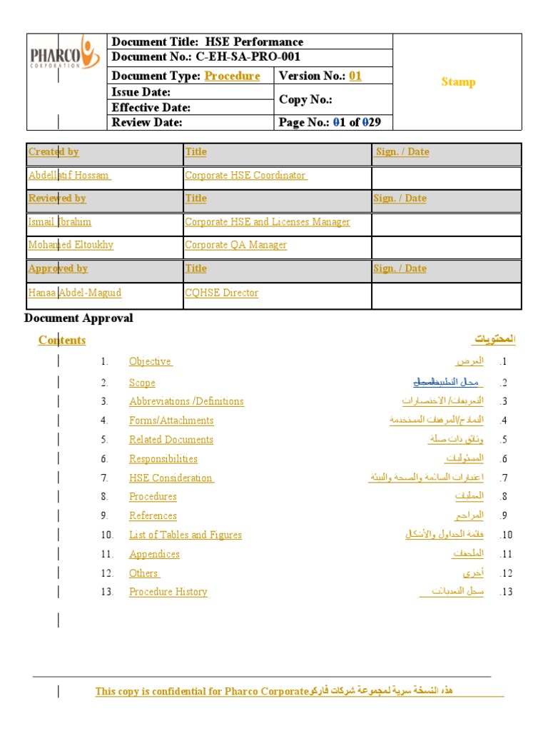 HSE Performance procedure-31OCT2022-vSE | PDF