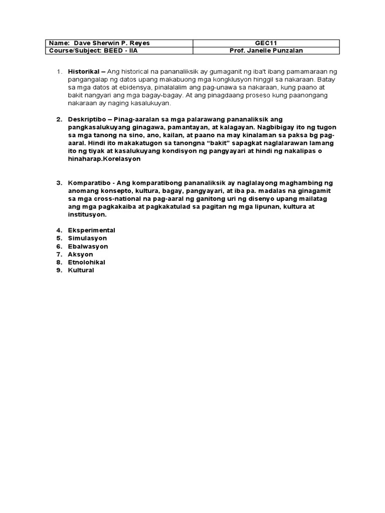 10 Desenyo NG Pananaliksik | PDF