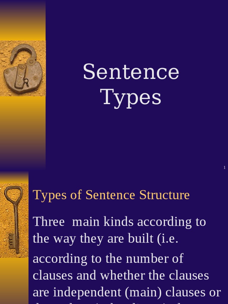 Sentence Types | PDF | Sentence (Linguistics) | Verb