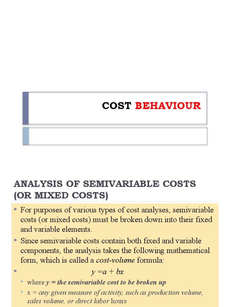 03 Cost Behaviour | PDF | Linear Regression | Regression Analysis