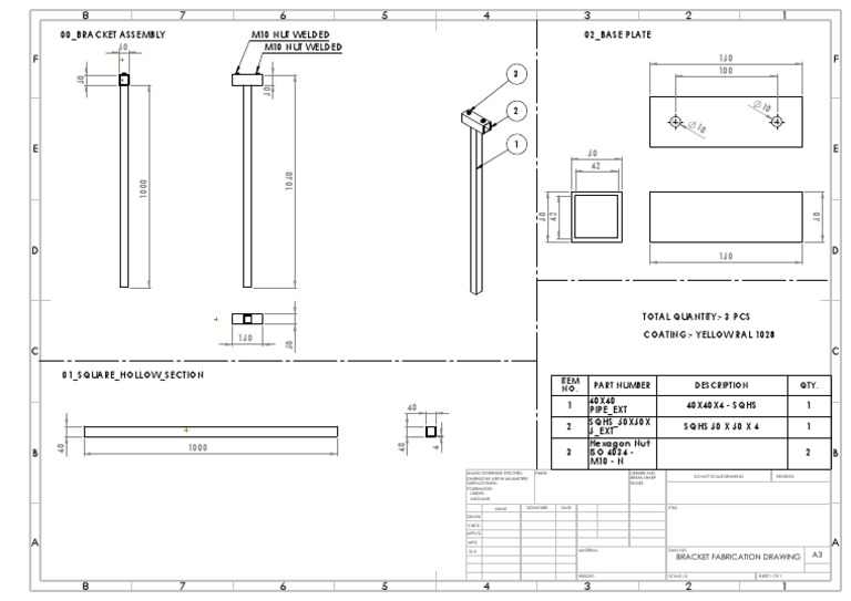 Bracket Assembly DWG - Ext | PDF | Mechanical Engineering | Industrial ...