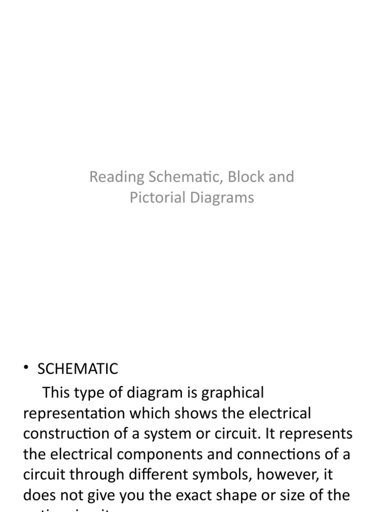 Understanding Schematic, Block, and Pictorial Diagrams | PDF