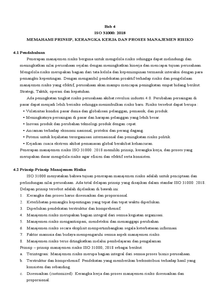 Bab 4 MANRISK | PDF