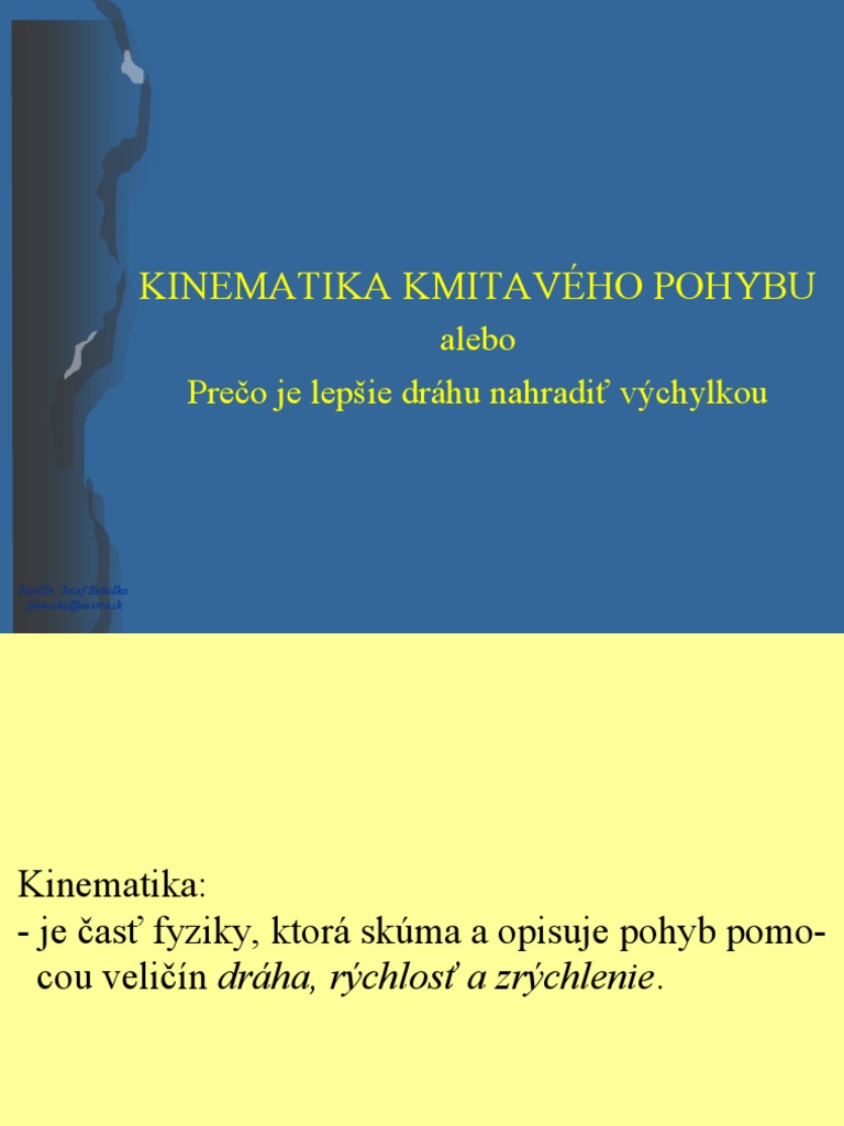 03-Kinematika Kmitaveho Pohybu | PDF