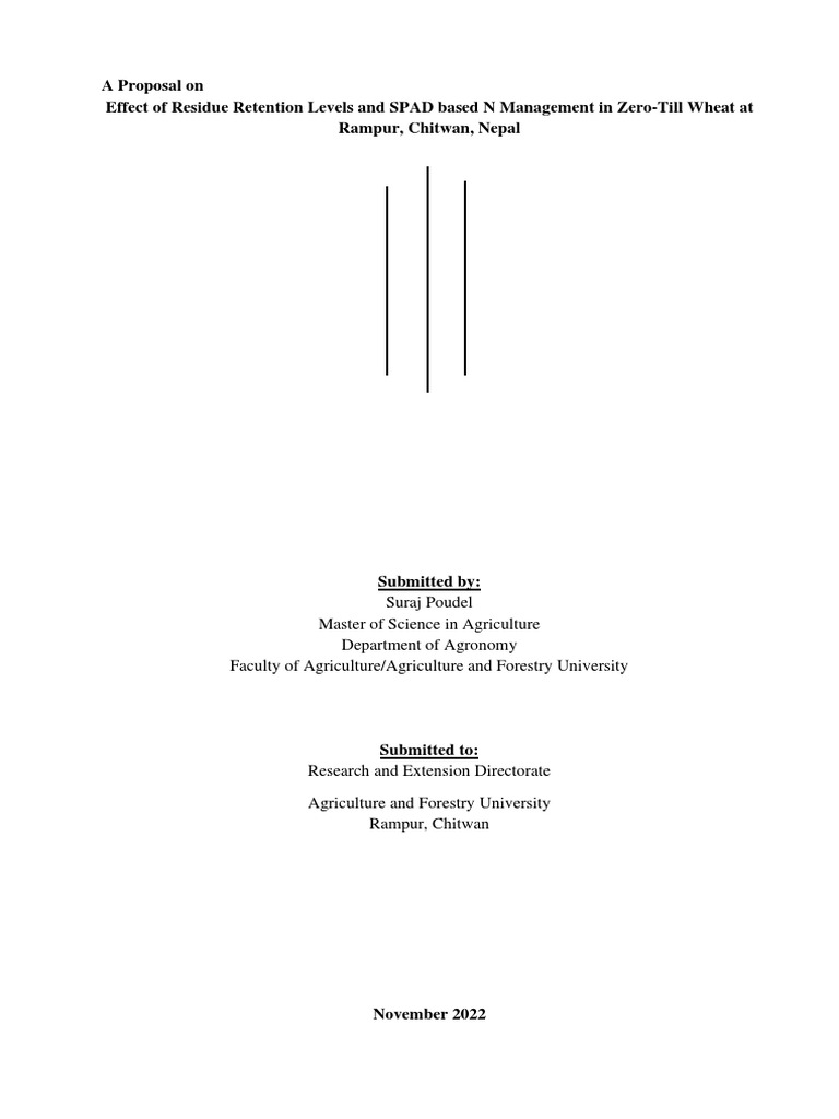 Master Research Proposal Suraj Wheat Dorex | PDF