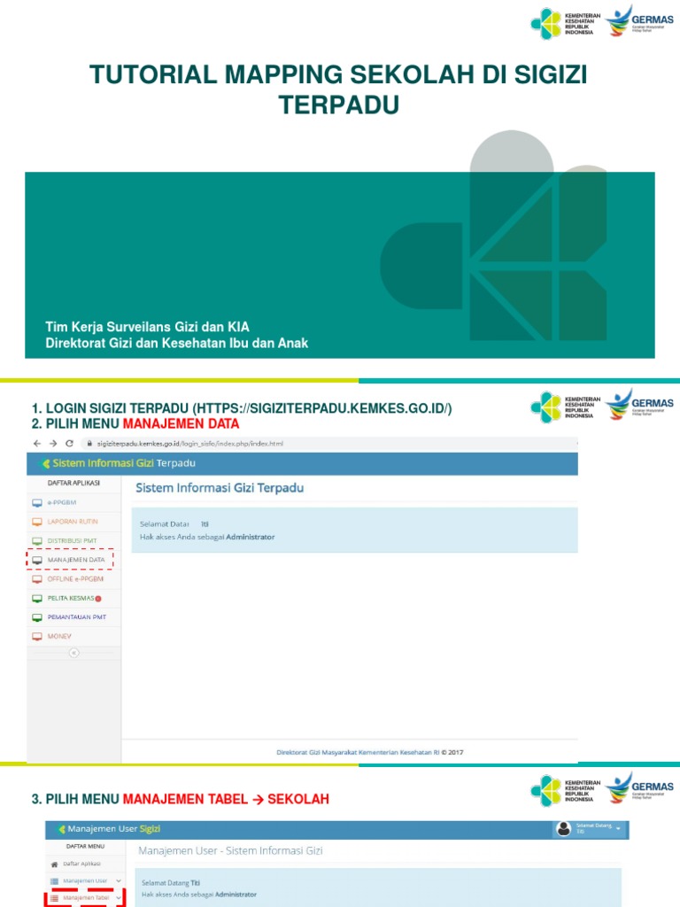Tutorial Mapping Sekolah Di Sigizi Terpadu | PDF