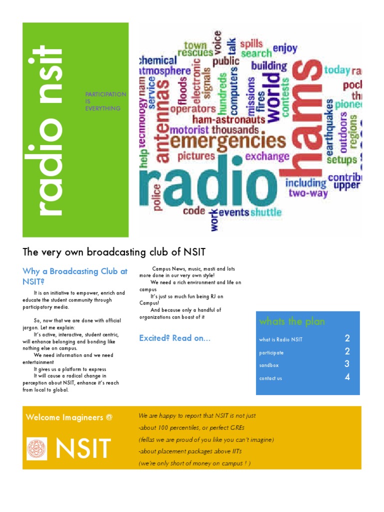 Campus Radio Brochure | Broadcasting | Internet