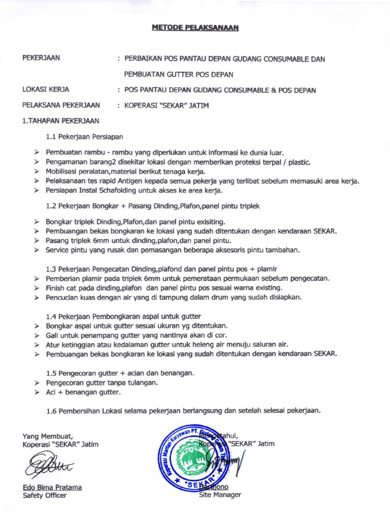 Proyek Perbaikan Pos Pantau | PDF