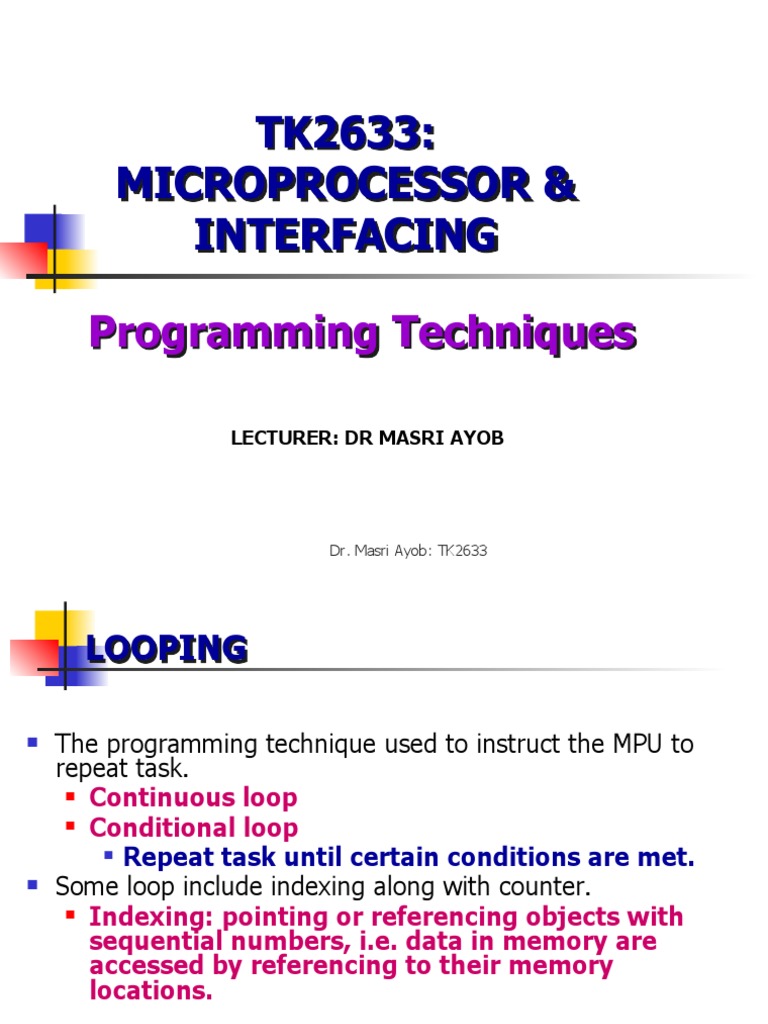 Lecture9 Programming Techniques Looping Counter | PDF | Computers