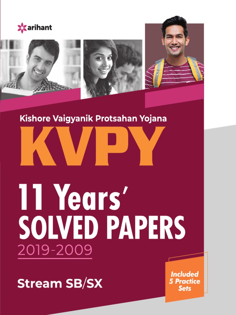 KVPY 11 Years Solved Papers 2019-2009 Stream SB SX Arihant With 5 ...