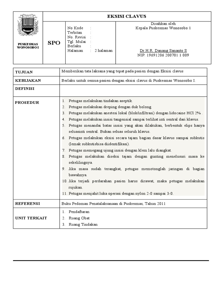 SPO Eksisi Clavus | PDF