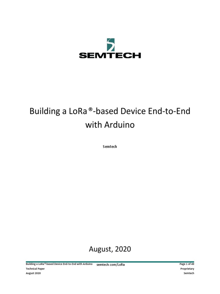 Building A LoRa-based Device End-to-End With Arduino DNLD Final | PDF | Arduino | Computer Network