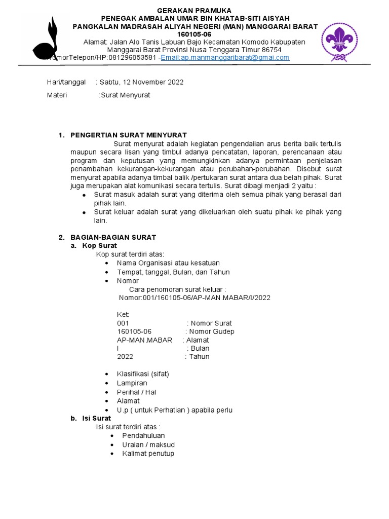 Fungsi dan Struktur Surat Menyurat | PDF