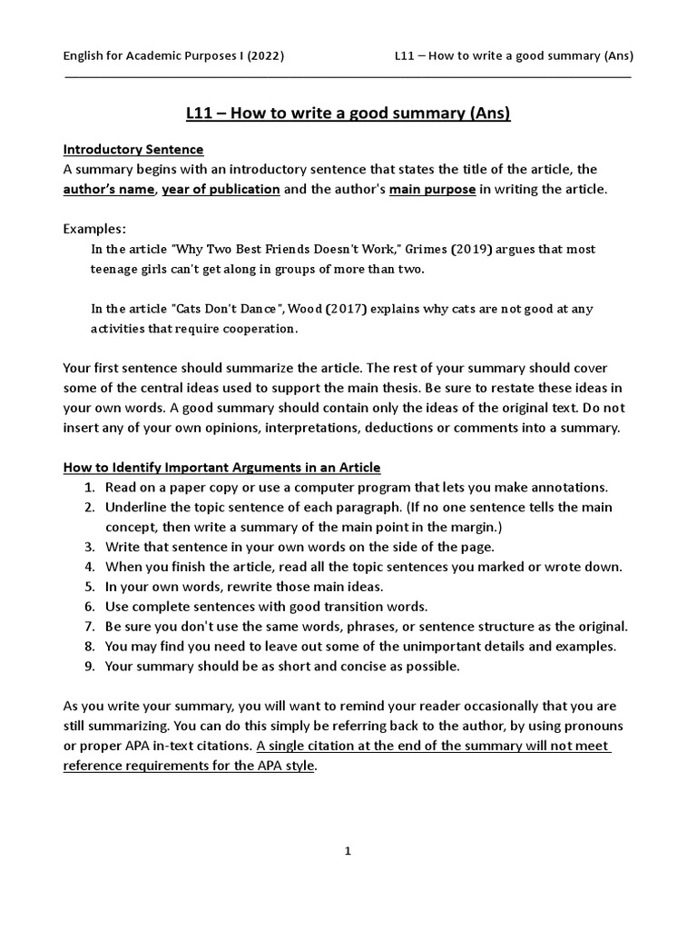 L11 How To Write A Good Summary Ans | Download Free PDF | Climate Change | Meat