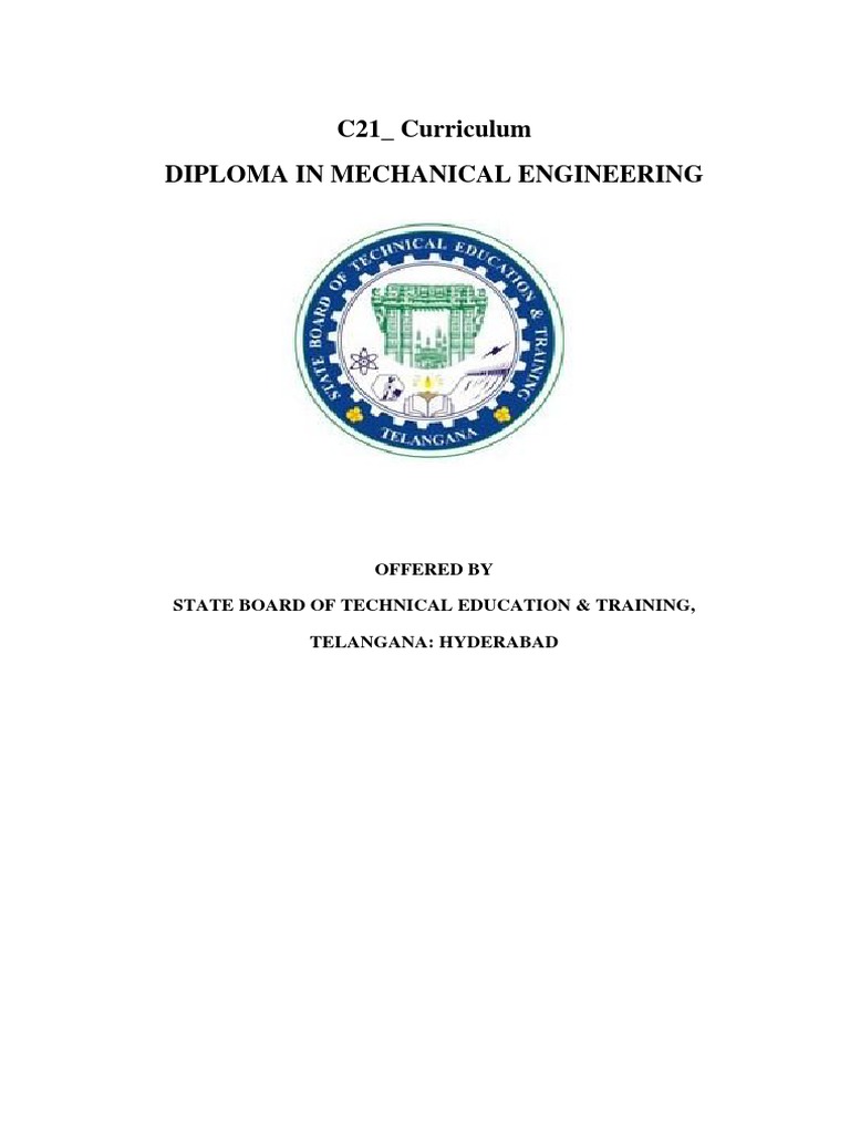 C21 - Curriculum Diploma in Mechanical Engineering | PDF | Air Conditioning | Refrigeration