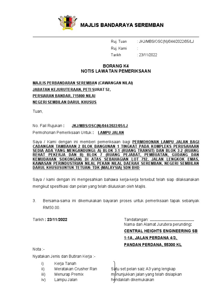 Borang K4 Baru | PDF