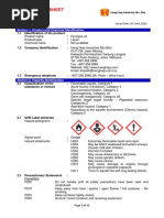 Unleaded Gasoline (Export RON 95) : Safety Data Sheet | PDF | Gasoline ...