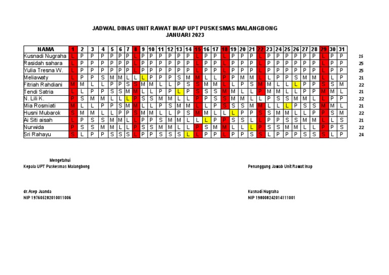 Jadwal Januari | PDF