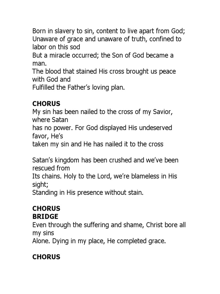 Born in Slavery To Sin | PDF