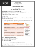 Detailed Lesson Plan - Claim & Types of Claims | PDF | Lesson Plan ...