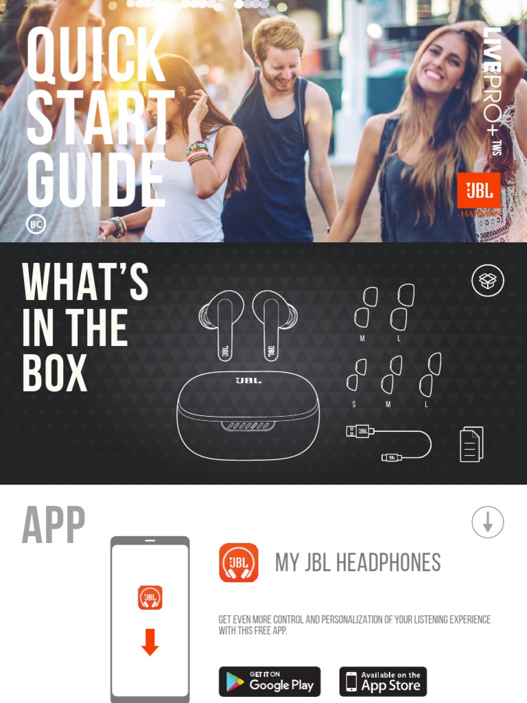 JBL Live Pro Tws QSG Multilingual | PDF | Sound Production ...