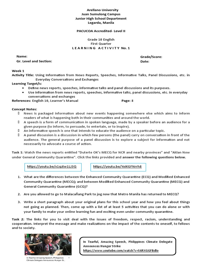 Developing Critical Thinking and Communication Skills Through the ...