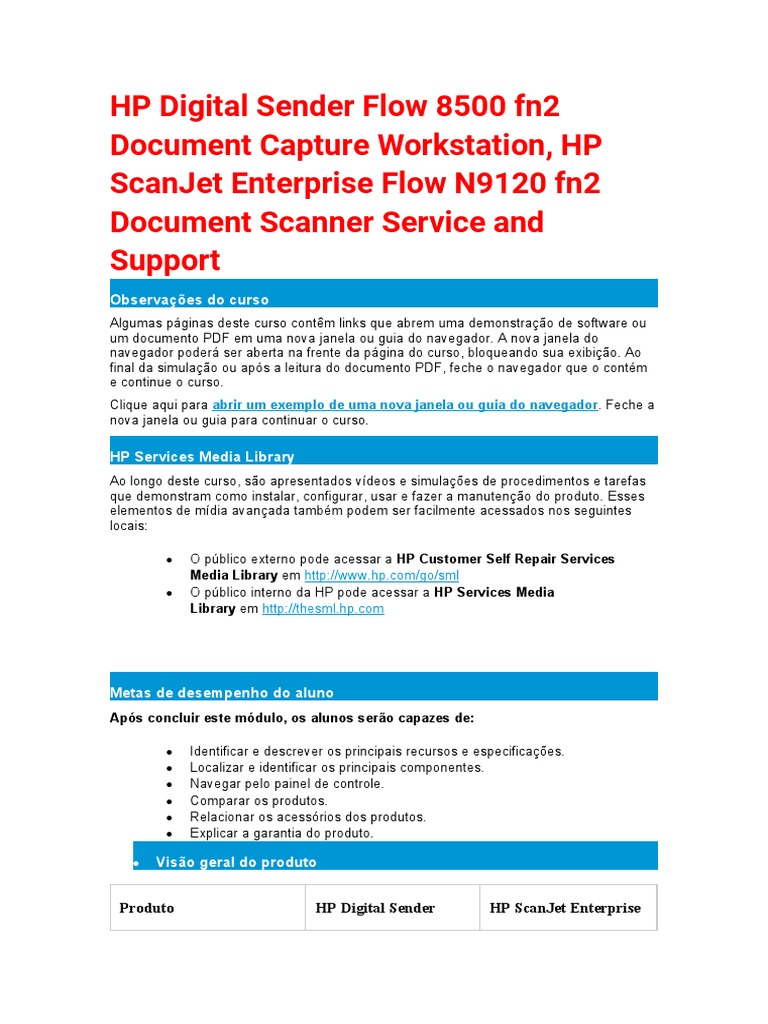 HP Digital Sender Flow 8500 fn2 Document Capture Workstation | PDF ...